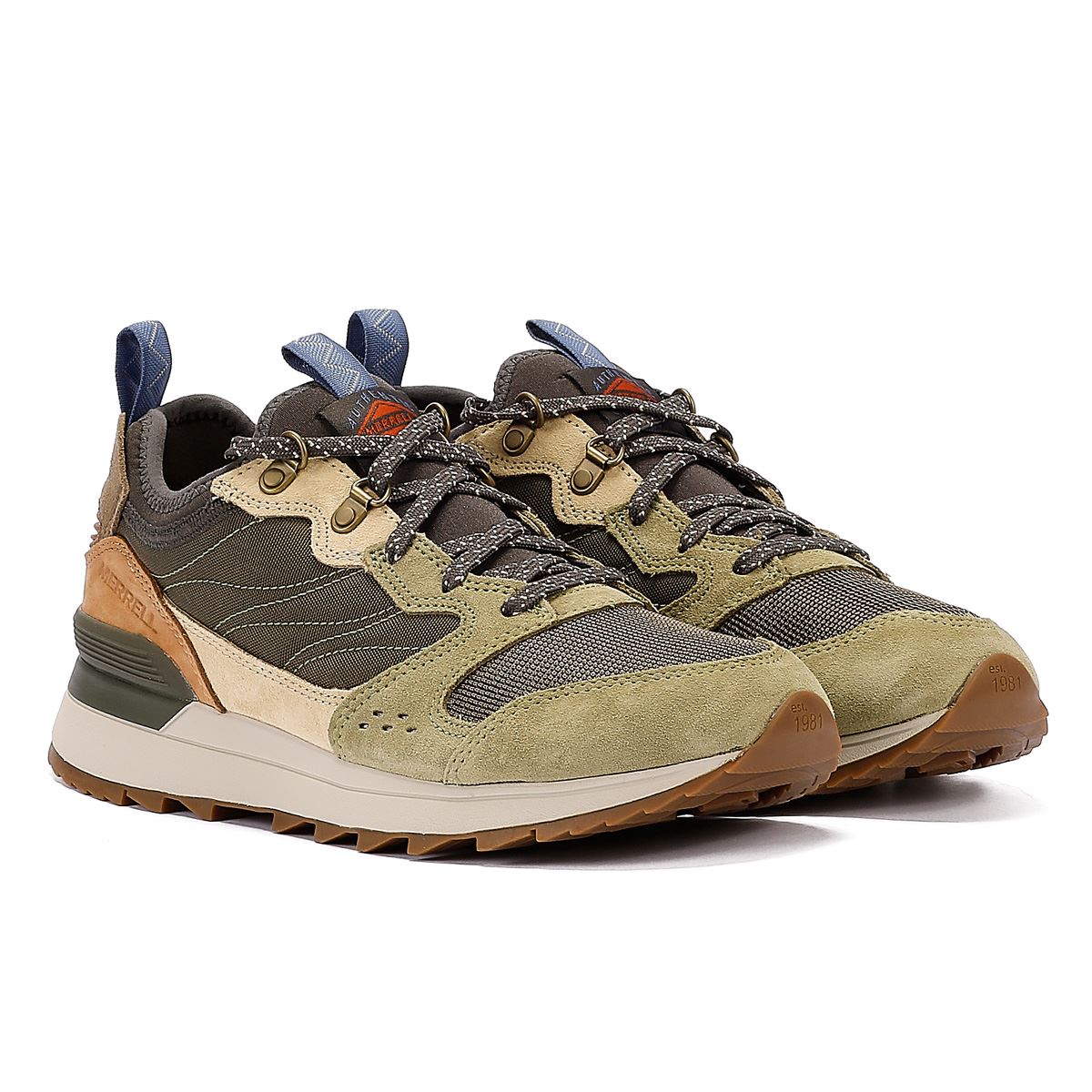 Merrell Alpine 83 Recraft Men's Olive/Multi Trainers – Tower-London.com