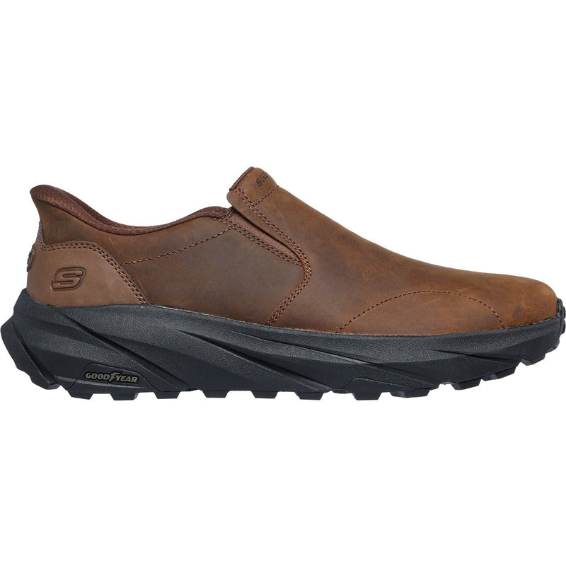 Skechers Conner Rayne Leather Men's Dark Brown Shoes – Tower-London.com
