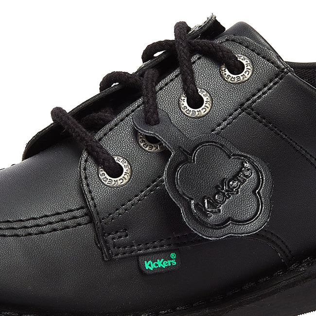 Kickers Mens Kick Lo Black Leather Shoes – Tower-London.com