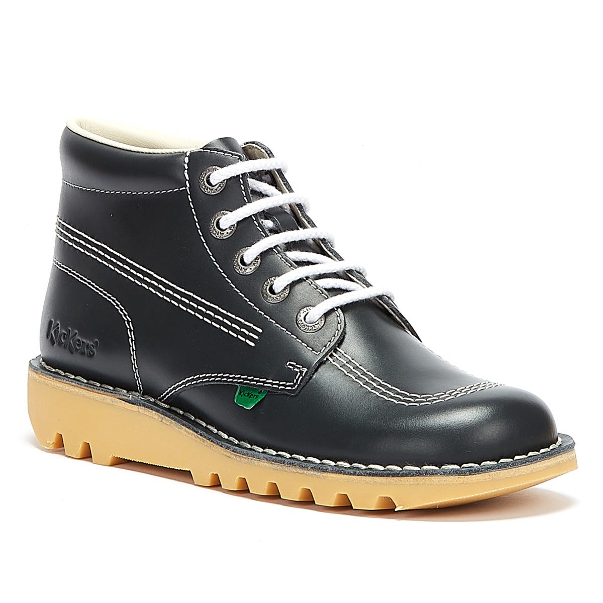 Kickers Mens Kick Hi Core Navy/Natural Leather Boots – Tower-London.com