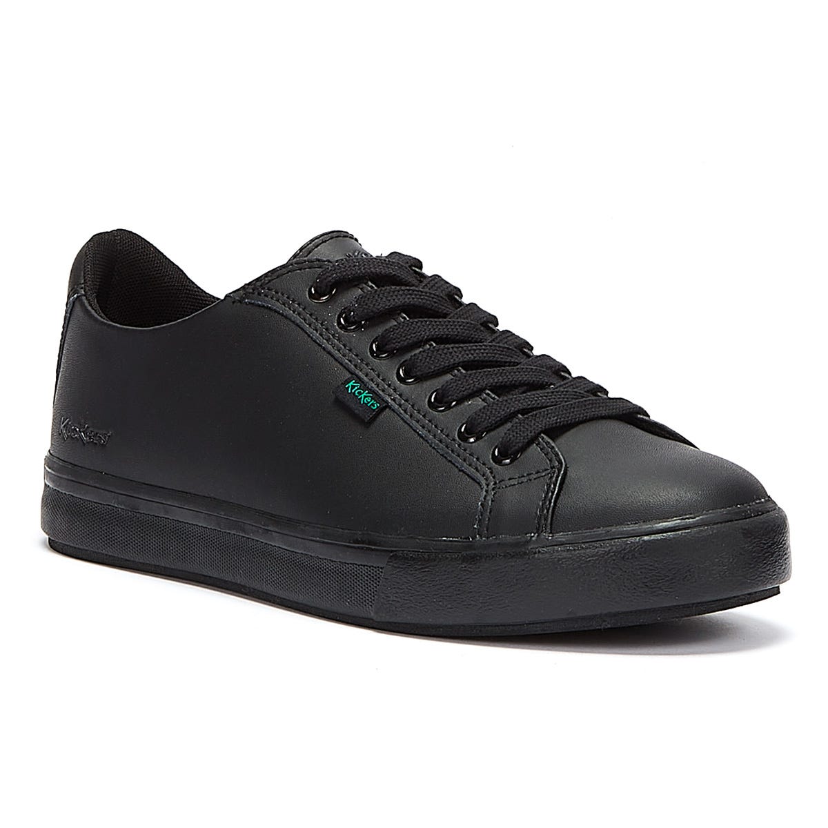 Kickers Black Leather Tovni Lacer Trainers – Tower-London.com