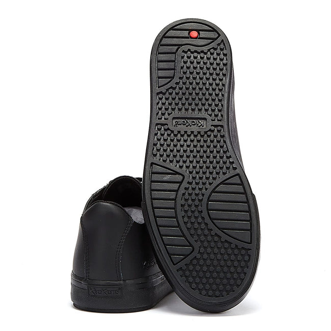 Kickers Black Leather Tovni Lacer Trainers – Tower-London.com