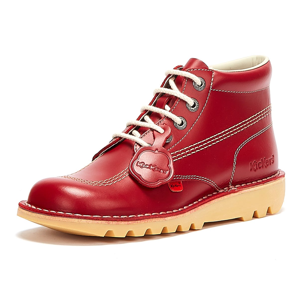Kickers Kick Hi Mens Red Leather Boots – Tower-London.com