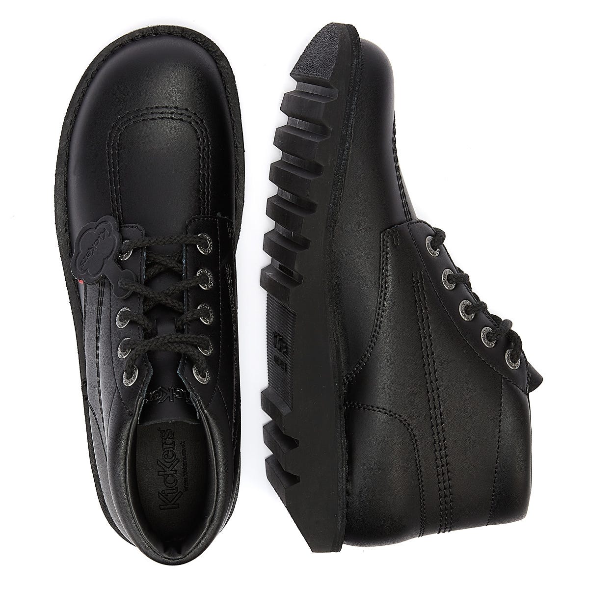 Kickers Kick Hi Mens Black Leather Ankle Boots – Tower-London.com